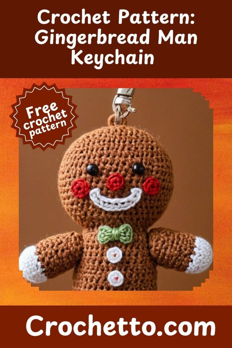 Crochet Pattern: Gingerbread Man Keychain