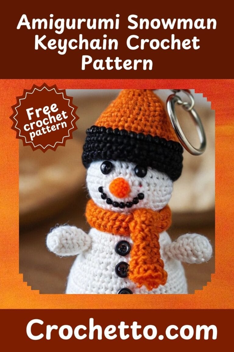 Amigurumi Snowman Keychain Crochet Pattern