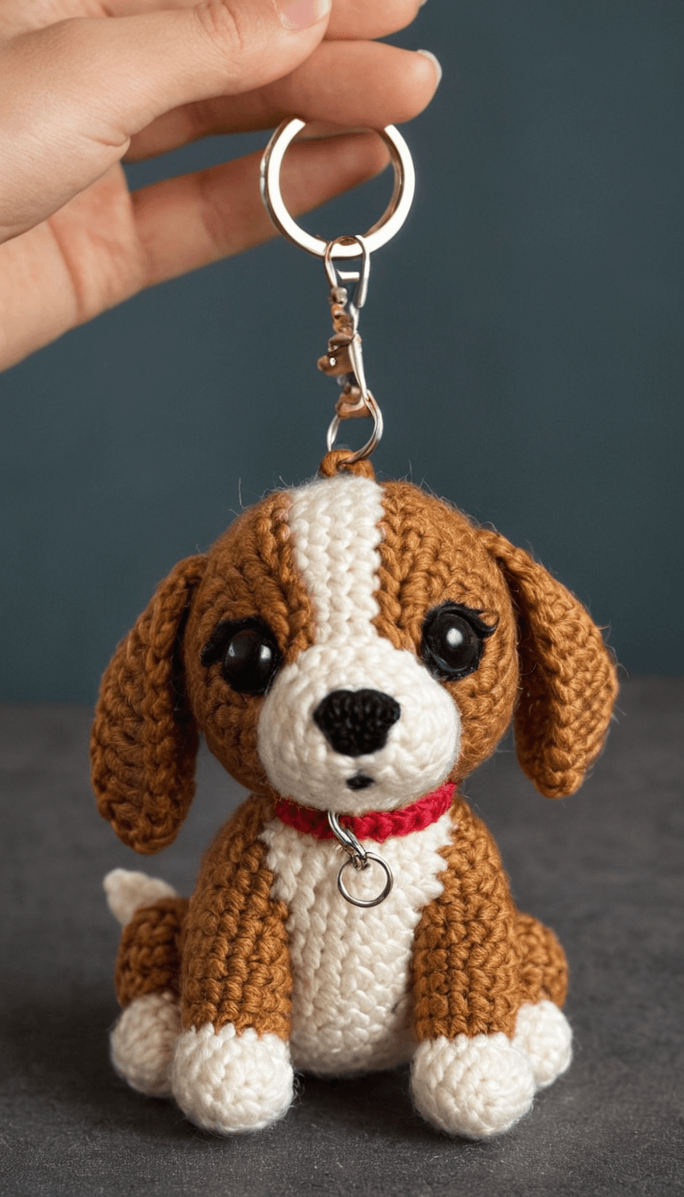 Pocket Puppy Keychain Crochet Pattern