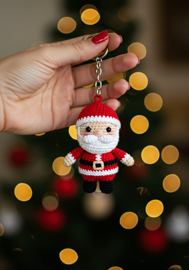 Amigurumi Santa Keychain Crochet Pattern